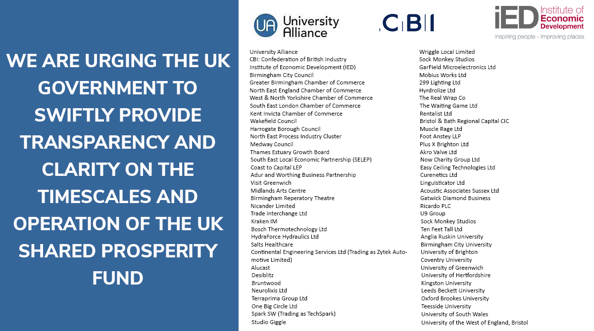 Group calls for urgent clarity over UK Shared Prosperity Fund ...