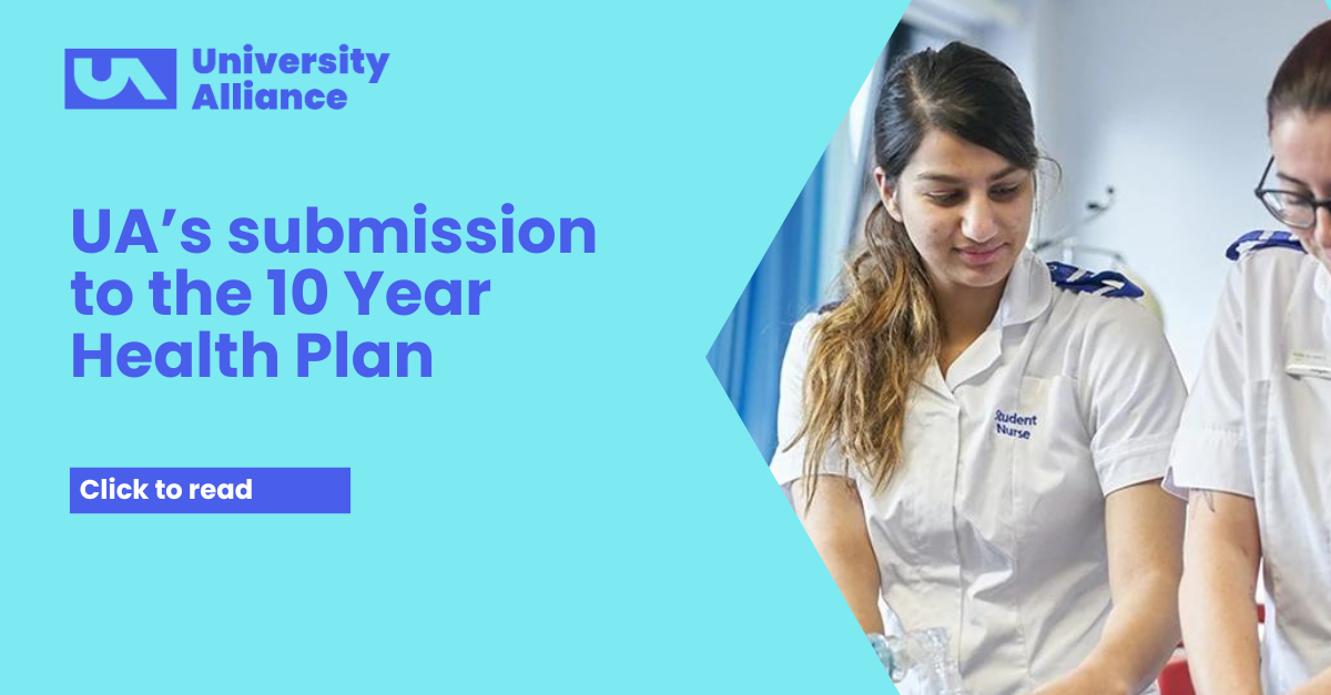 University Alliance submits proposals to the 10 Year Health Plan ...